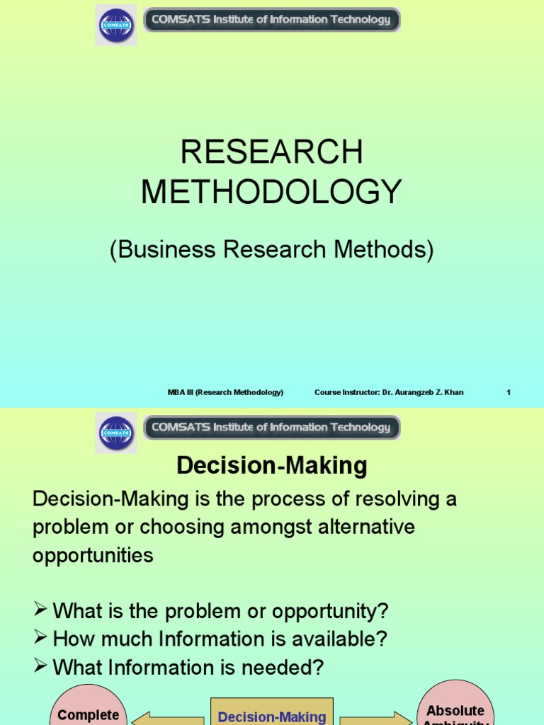 MBA Research Methodology Overview | PDF | Survey Methodology | Ambiguity