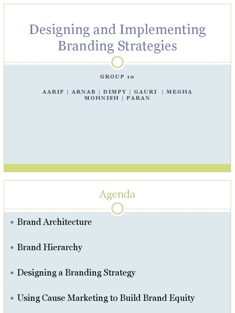 Designing and Implementing Brand Strategies | PDF | Brand | Strategic ...