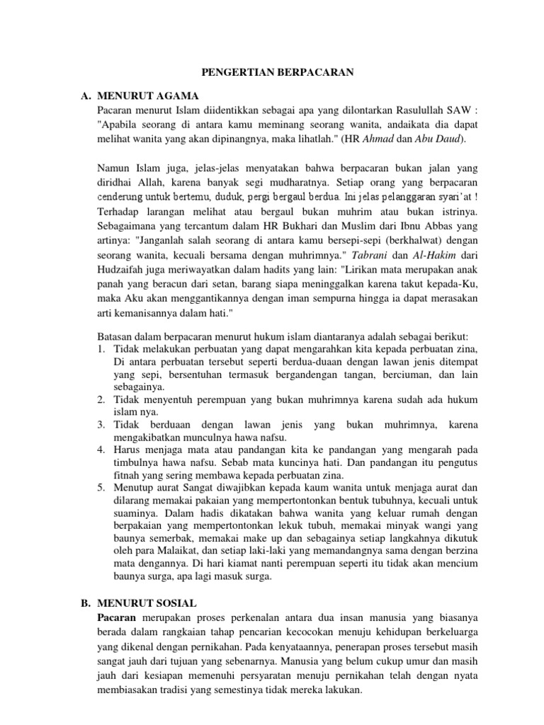 Pengertian Berpacaran | PDF