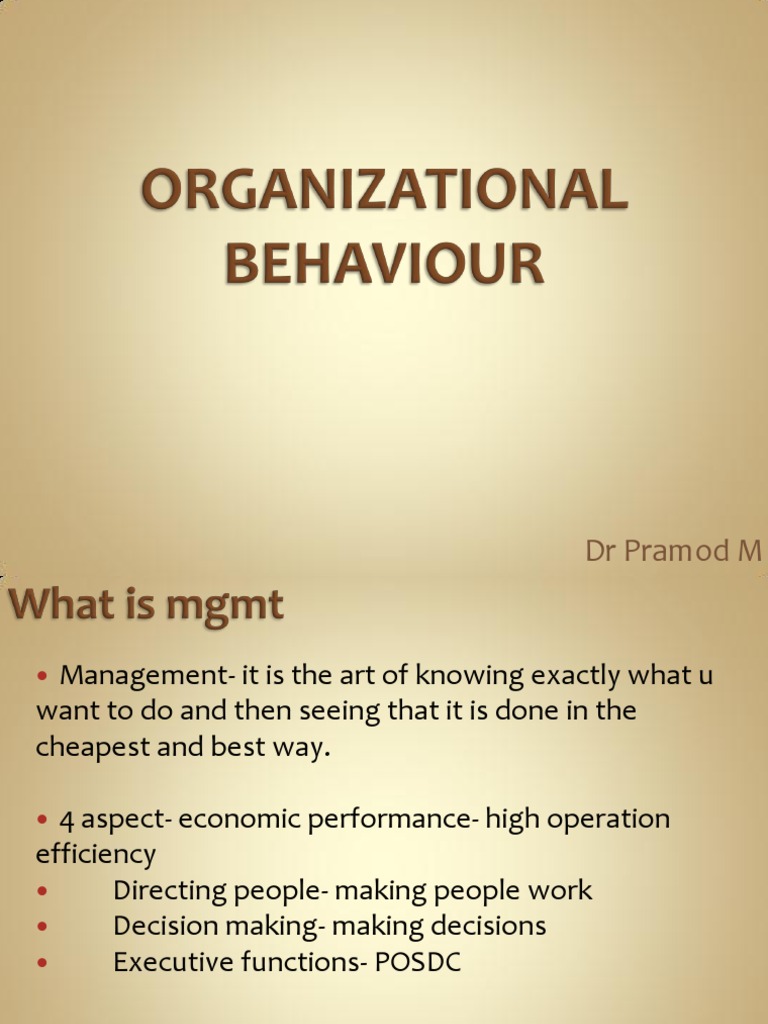 Organizational Behaviour | PDF | Business