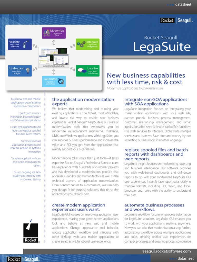 Rocket Software Datasheet LegaSuite | Download Free PDF | Application ...