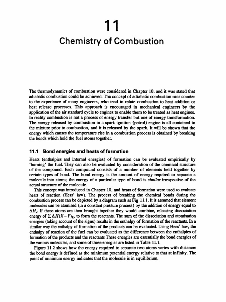 Chap11chemistry of Combustion | PDF | Combustion | Heat