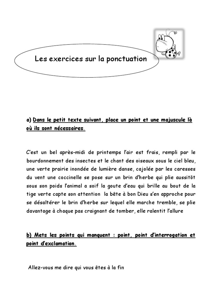 Exercices de Ponctuation Corrigés | PDF | Langues | Plantes