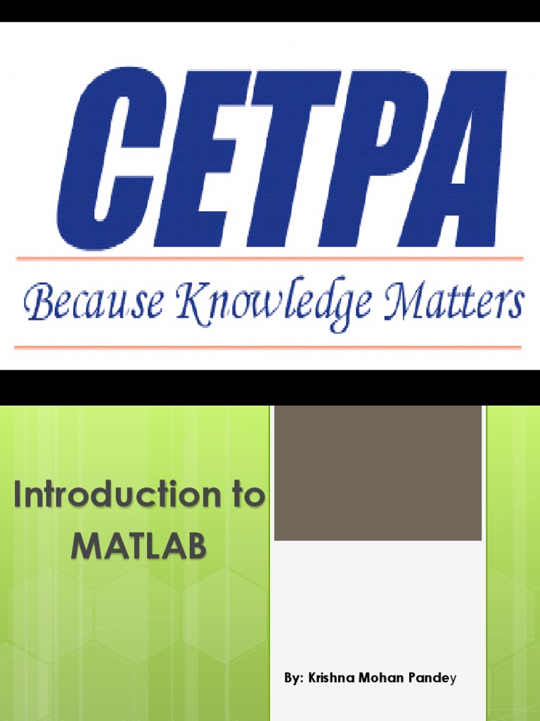 Summer Training in Matlab | PDF | Matlab | Graphical User Interfaces