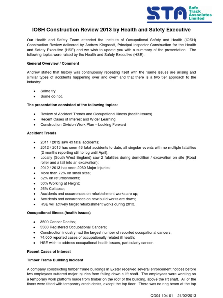 Iosh Construction Review Pdf Elevator Framing Construction