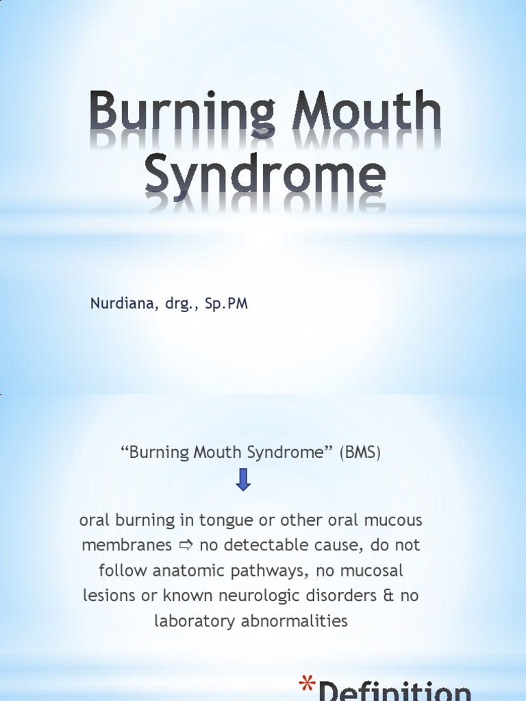 Burning Mouth Syndrome | PDF | Pain | Clinical Medicine