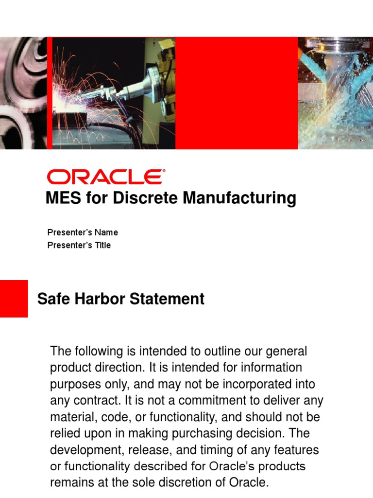 MES Discrete MFG v2 | PDF | Enterprise Resource Planning | Supply Chain