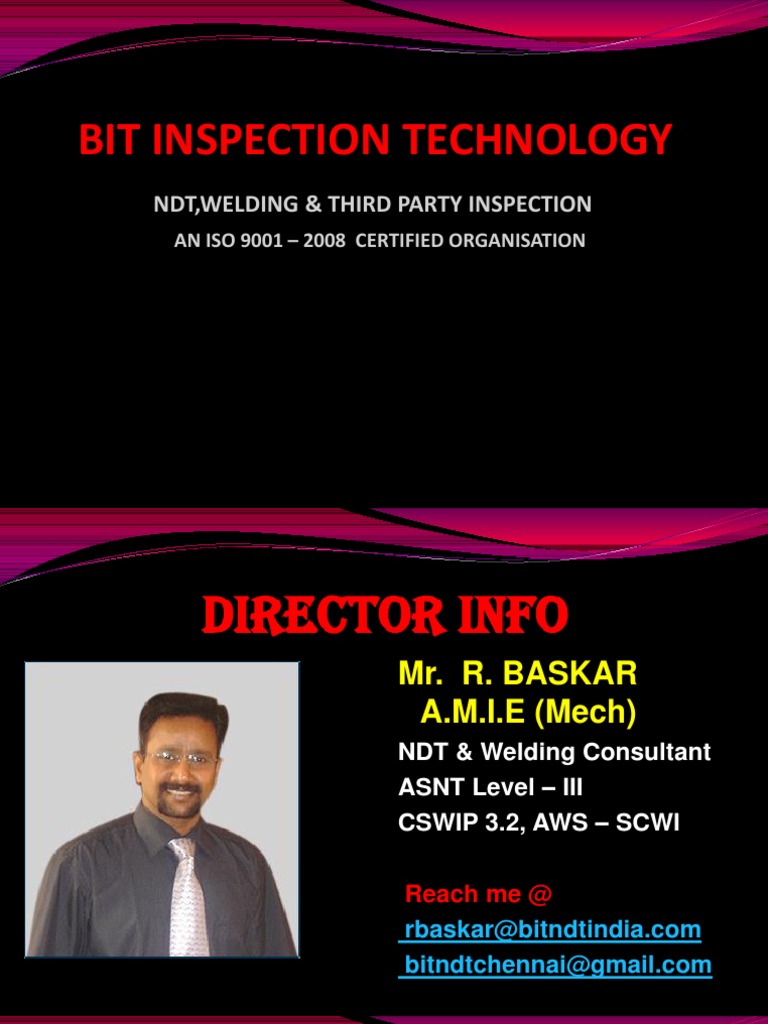 Bit Inspection Technology Overview | PDF | Nondestructive Testing ...