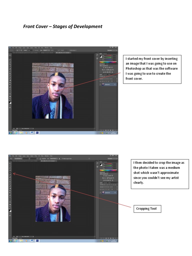 Front Cover Stages of Development | PDF | Adobe Photoshop | Communication