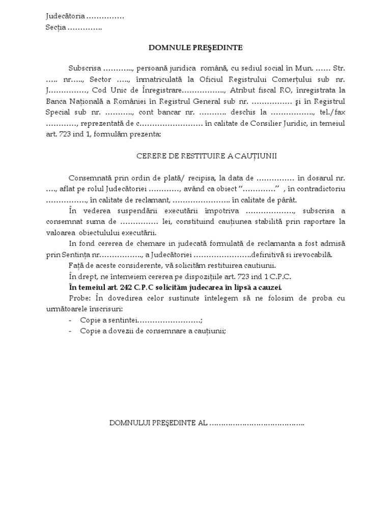 Contestatie La Executare