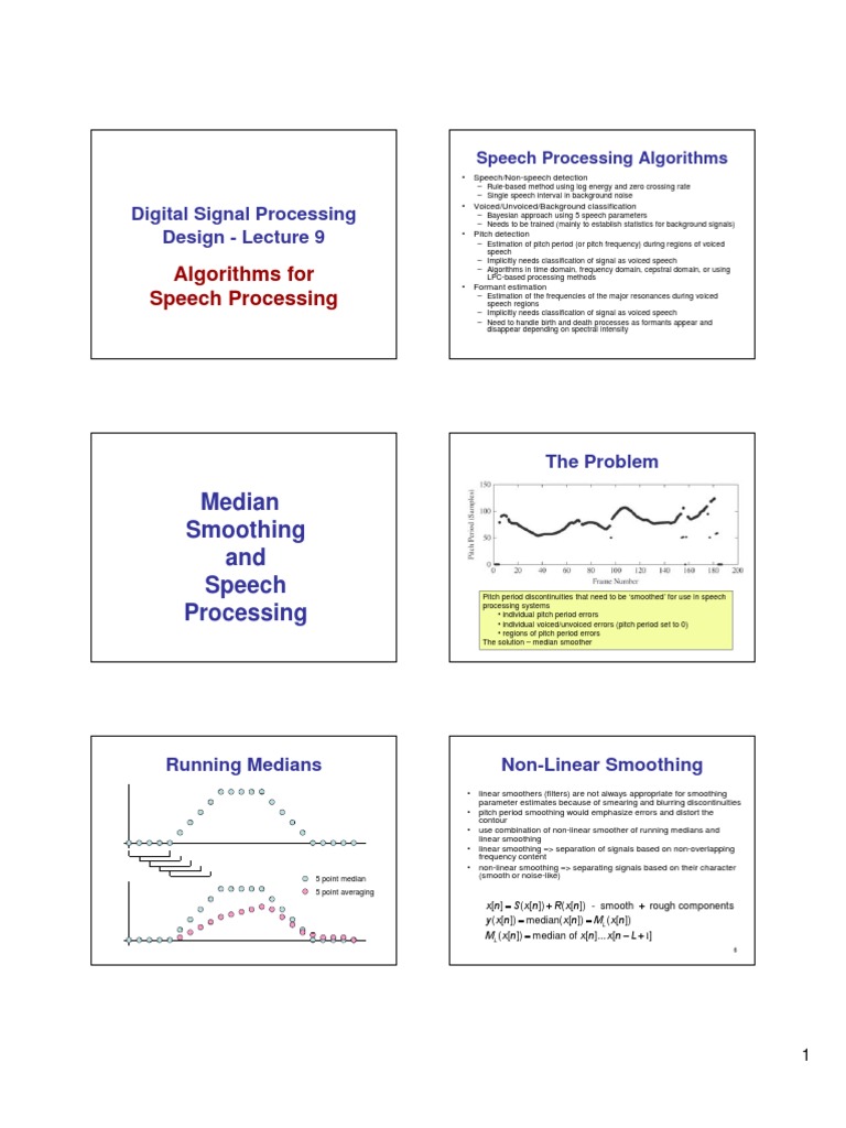 Algorithms For Speech Processing | PDF | Applied Mathematics ...