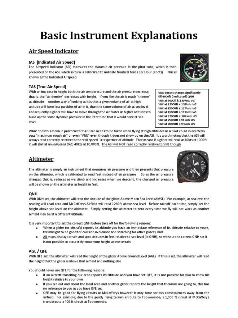 Basic Instrument Explanations | PDF | Technology & Engineering