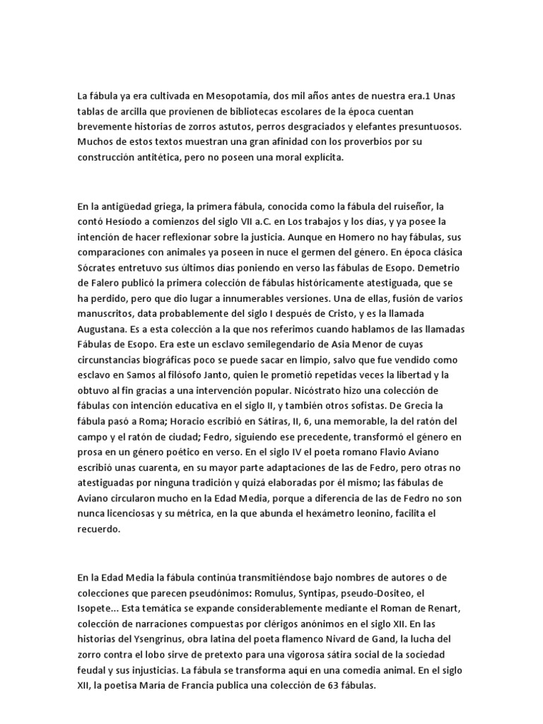 Mapa Conceptual de la Fábula | PDF | Fábula | Science