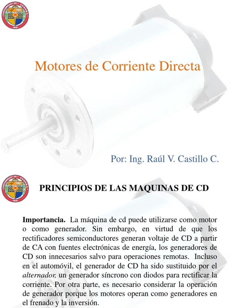 Principios de Motores de Corriente Directa | PDF | Corriente eléctrica ...