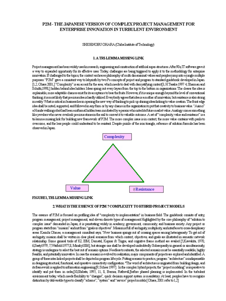 P2M The Japanese Version of Complex Project Management | PDF | Innovation | Strategic Management