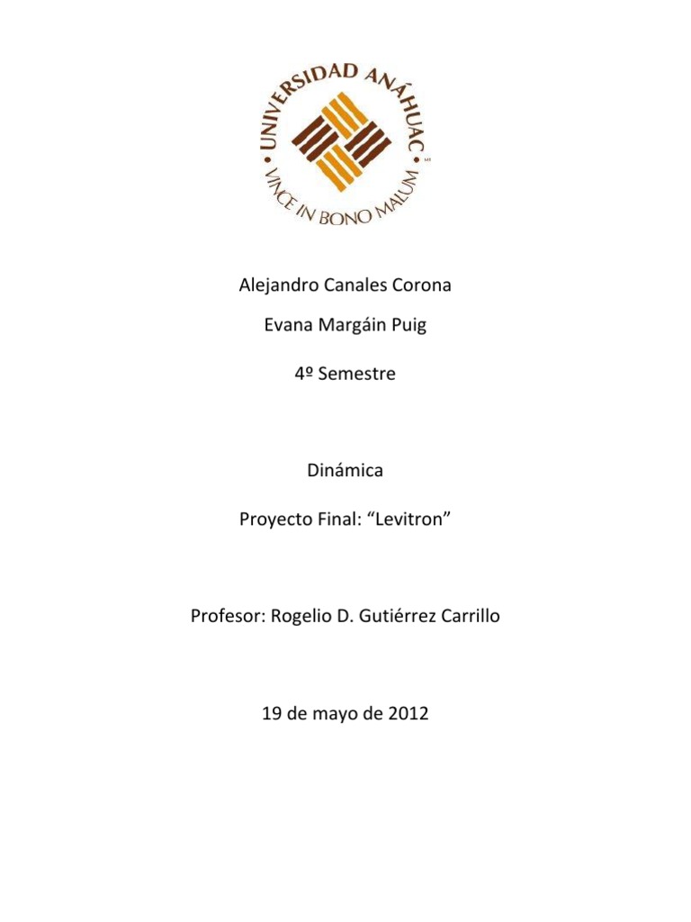 Proyecto Levitron: Dinámica y Materiales | PDF