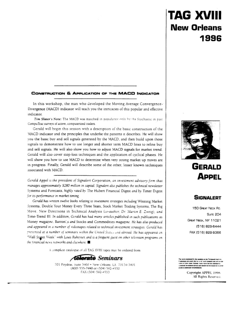 Gerald Appel MACD | PDF