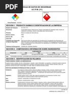 Hoja de Seguridad Del Cloro | PDF | Quemar | Amoníaco