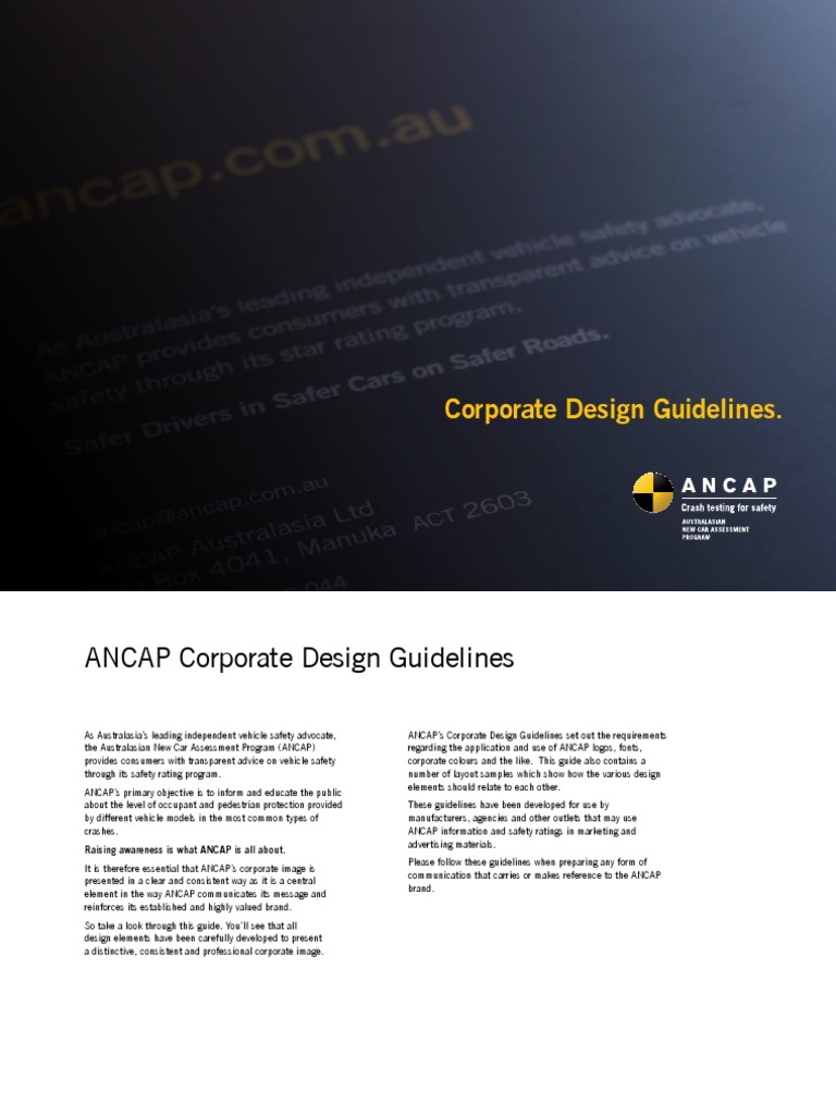 ANCAP Corporate Design Guidelines | PDF | Logos | Brand