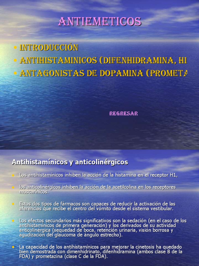 Antiemetic Os | PDF | Farmacología | Especialidades Medicas