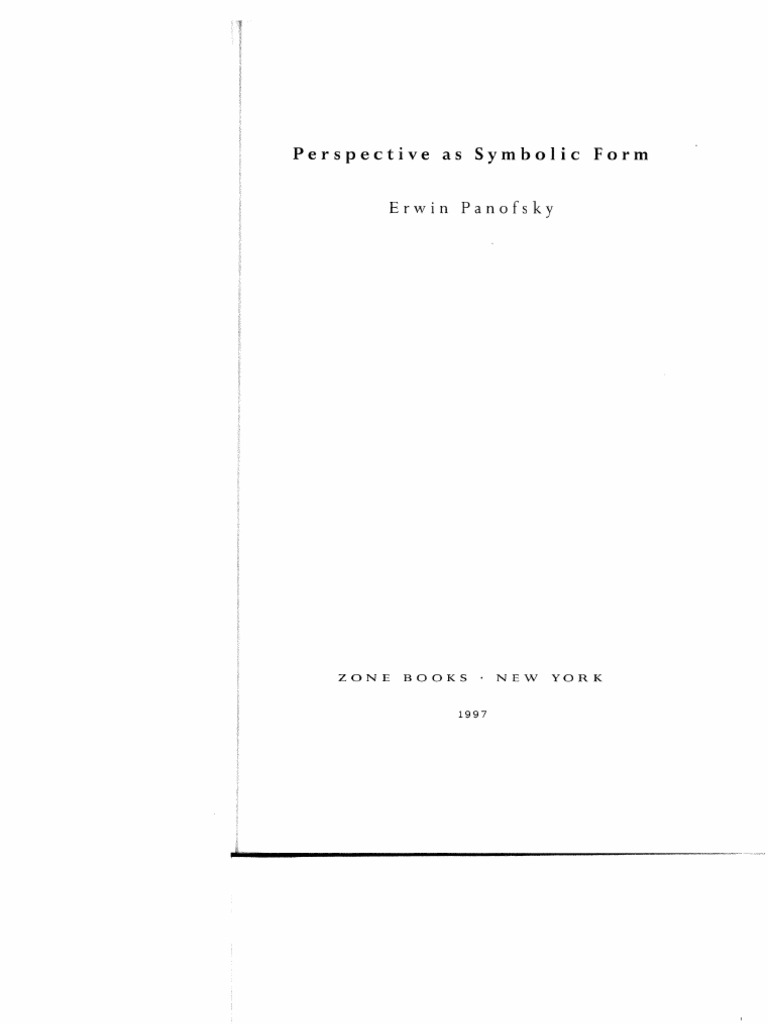 Perspective As Symbolic Form | PDF