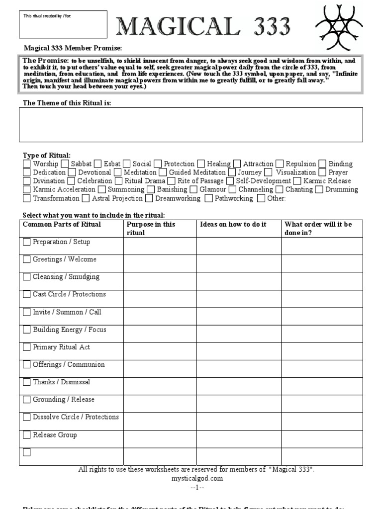 Magical 333 Worksheets - FILLABLE FORMAT - COMPUTER FRIENDLY | PDF ...