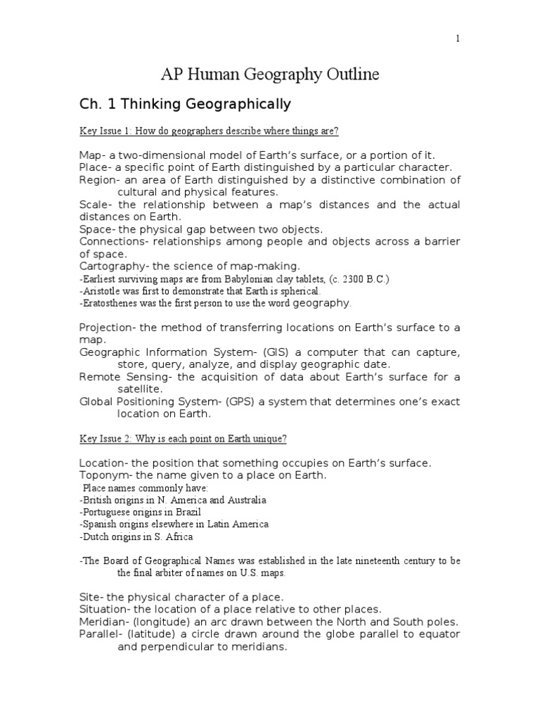AP Human Geography Notes | PDF | Social Science