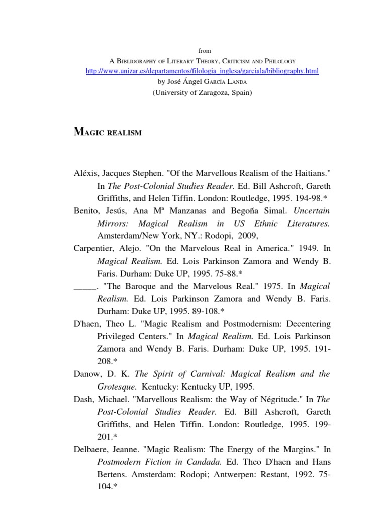 Magic Realism | PDF | Latin American Literature | Art Criticism