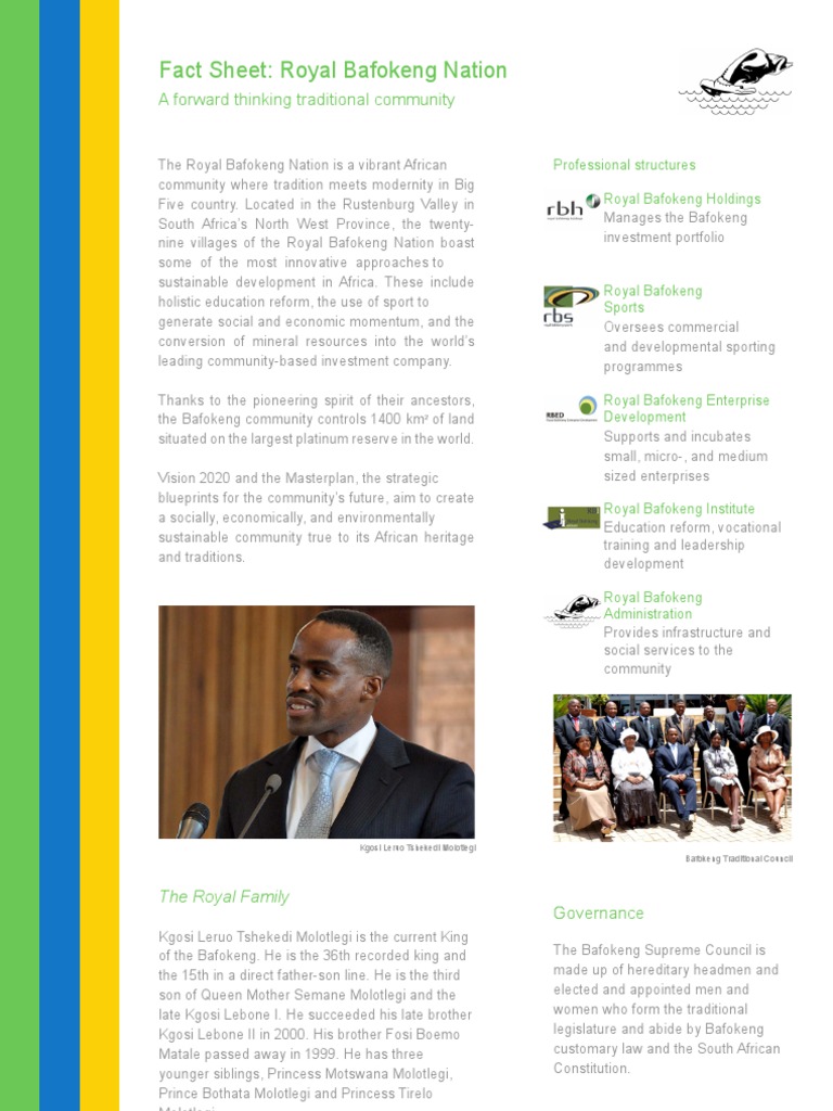 Royal Bafokeng Nation Fact Sheet | PDF | Economies