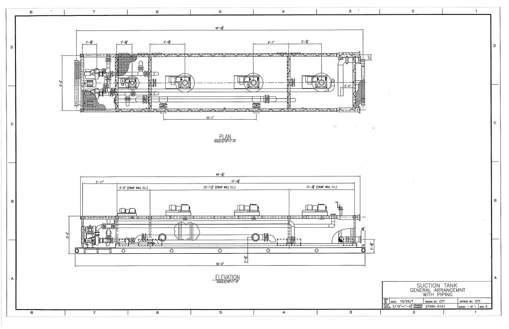 500 600 BBL Mudtank Drawing For Mudsystem With Piping | PDF | Foreign ...
