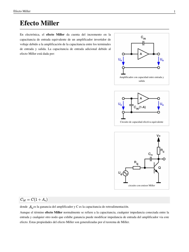 Efecto Miller | PDF | Circuitos análogos | Diseño