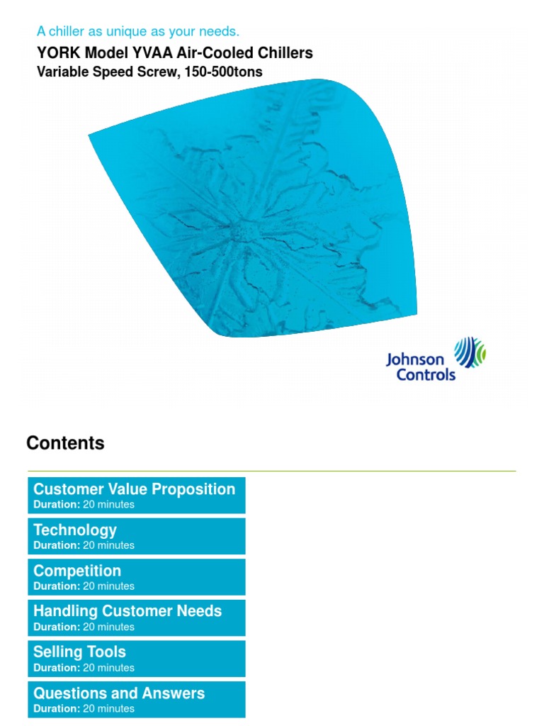 YORK YVAA Air Cooled VSD Chiller Presentation Part 1 | PDF | Efficient ...