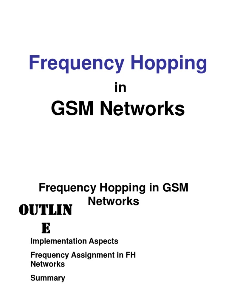 Frequency Hopping | PDF | Gsm | Synthesizer
