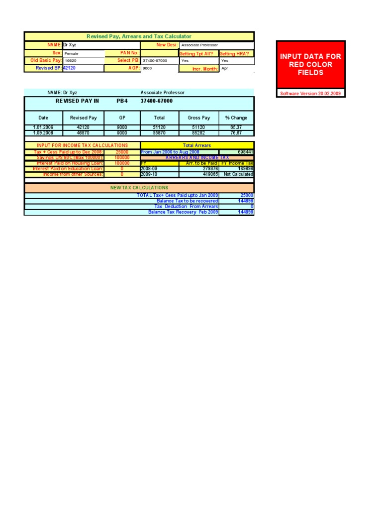 UGC 6th Pay Matrix Salary Calculator | PDF | Fiscal Year | Government ...