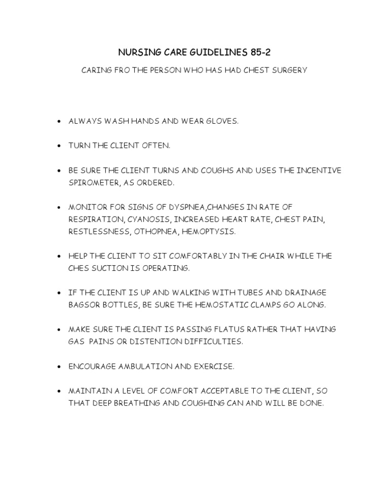 Nursingcare Guidelines | PDF