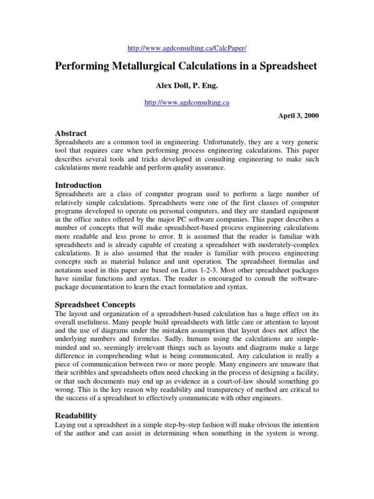 Excel Sheet For Mass Balance Calcs | PDF | Spreadsheet | Microsoft Excel