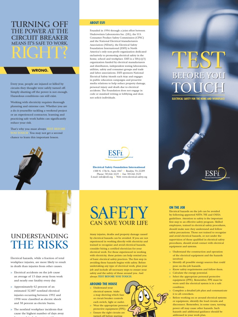 Test Before You Touch | Download Free PDF | Personal Protective ...