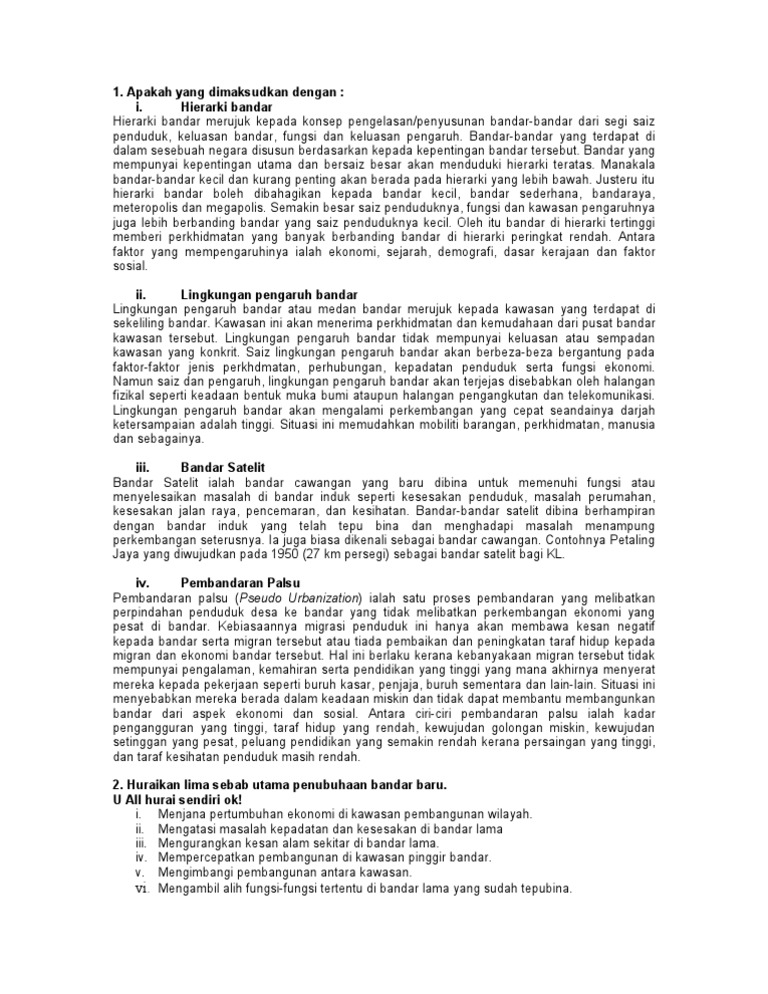 Bandar Satelit | PDF
