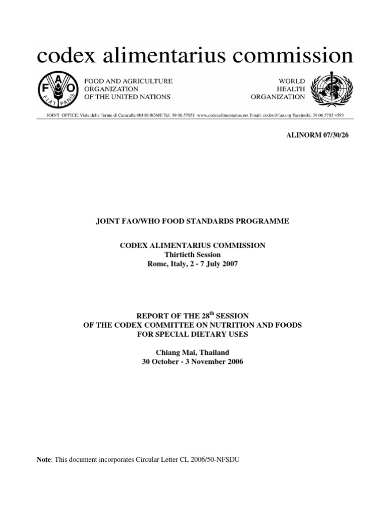 Codex Alimentarius | PDF | Infant Formula | Dietary Fiber