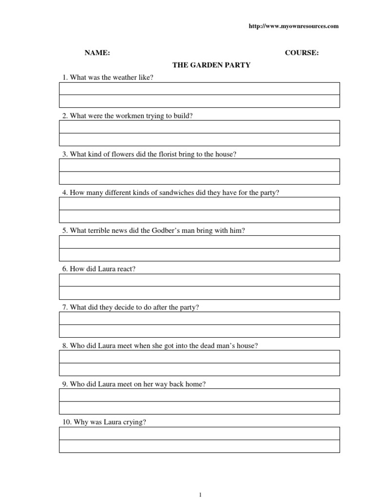 Garden Party Q&A Guide | PDF