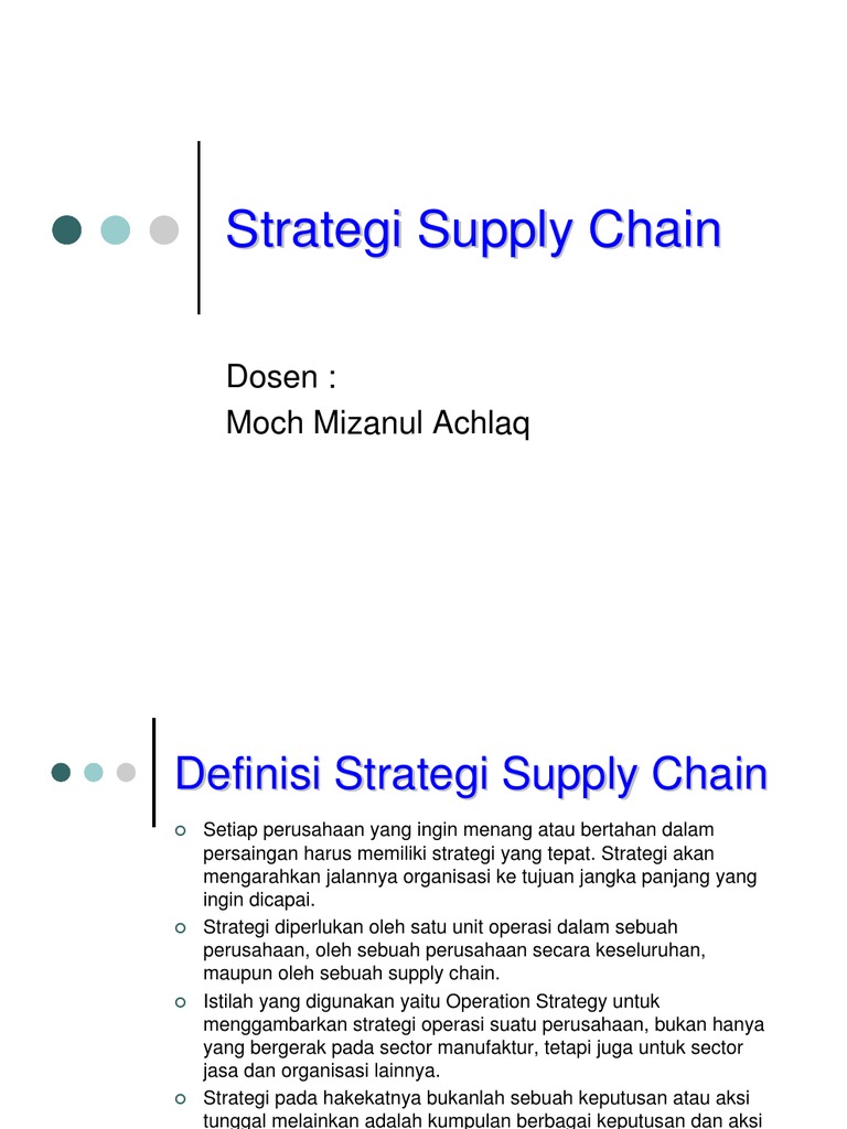 2 Strategi SCM | PDF | Bisnis