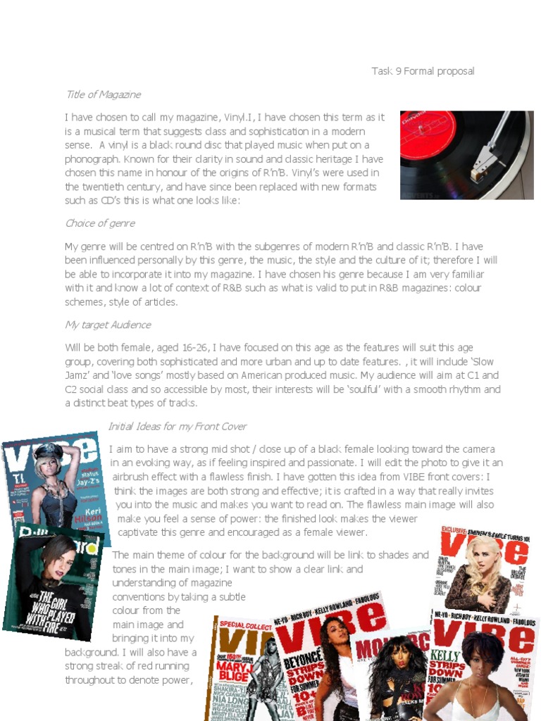 Task 9 Formal Proposal | PDF | Rhythm And Blues | Genre