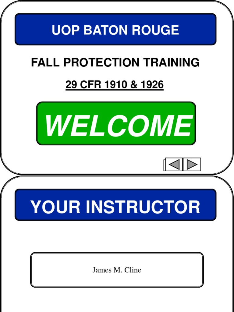 Uop Baton Rouge: Fall Protection Training | PDF | Personal Protective ...