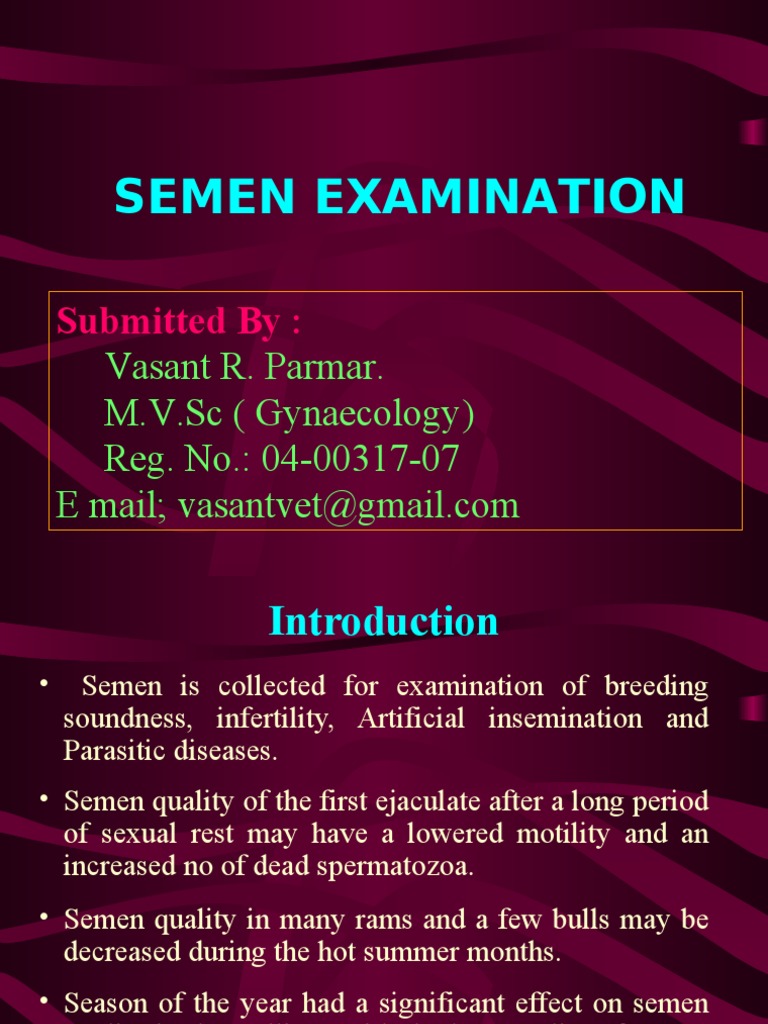 Semen Examination | Semen | Staining