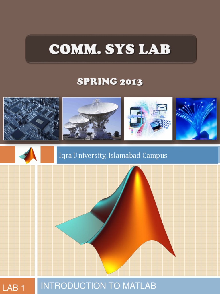 Comm. Sys Lab: SPRING 2013 | PDF | Matlab | Matrix (Mathematics)