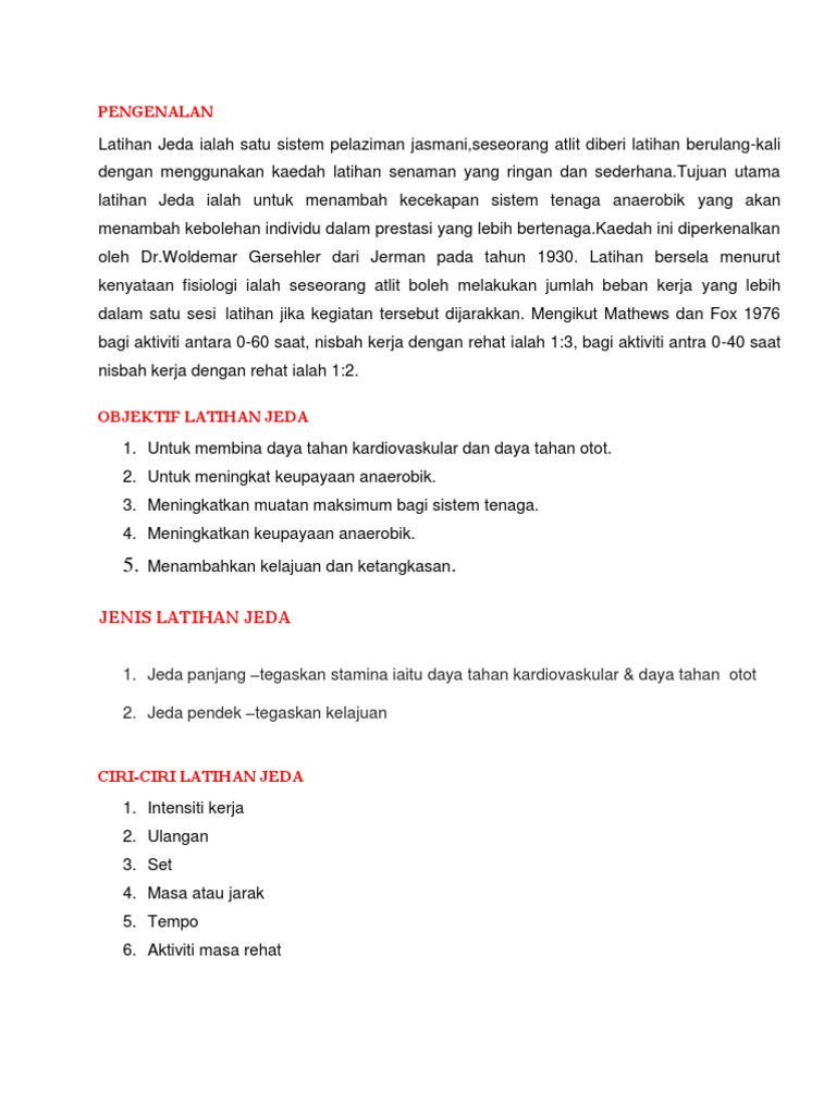 Latihan Jeda | PDF
