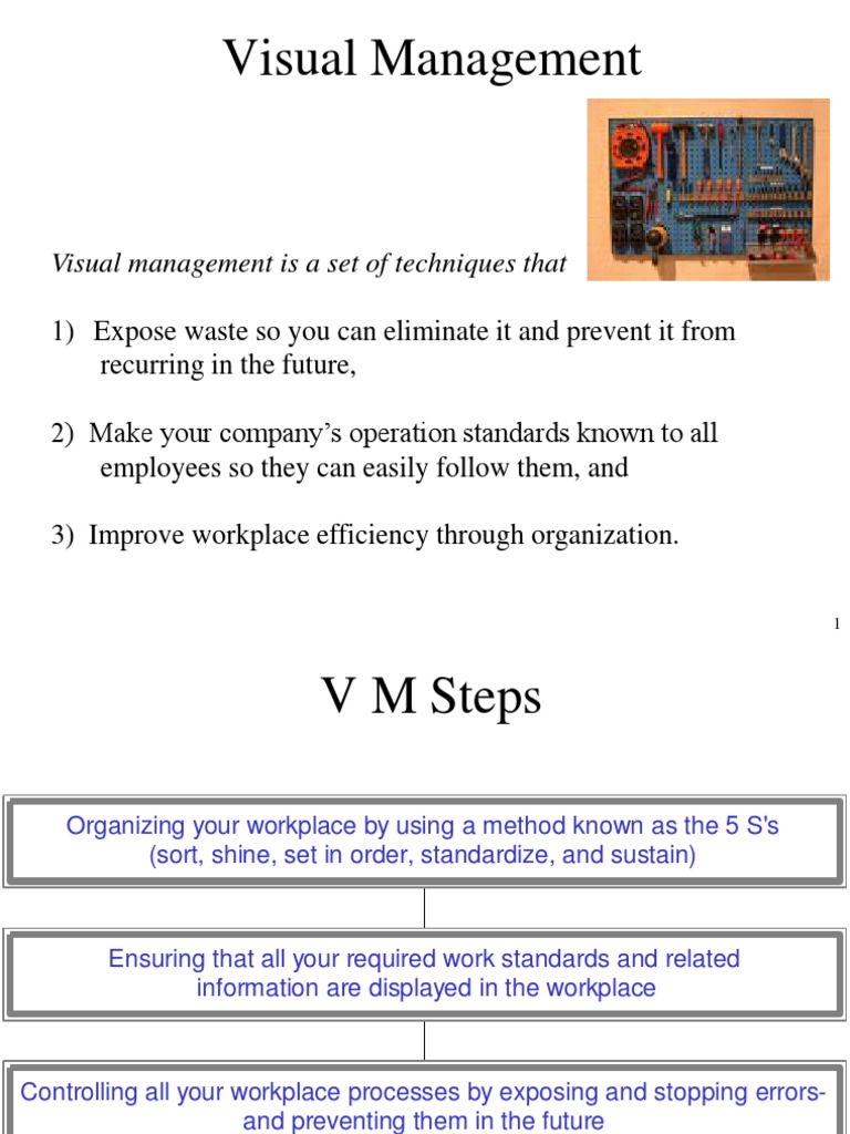 Visual Management: Visual Management Is A Set of Techniques That | PDF ...