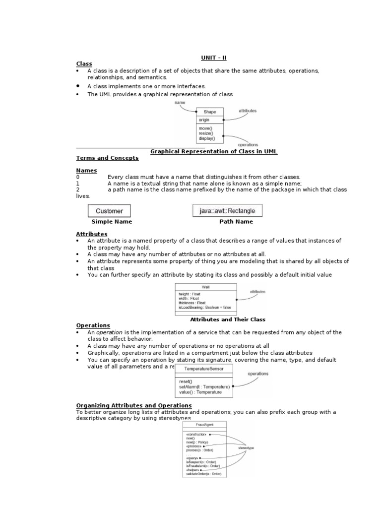Cse 3 2 Ooad Unit 2 Pdf Class Computer Programming Conceptual Model 