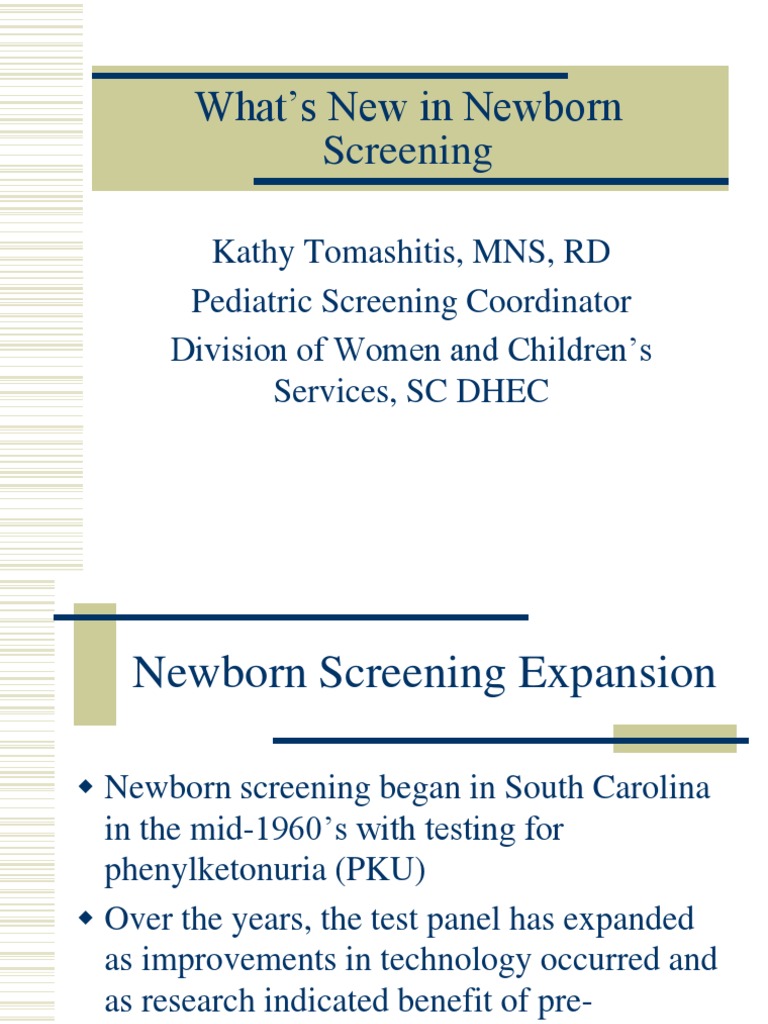 Newborn Screening | PDF | Medicine | Health Sciences