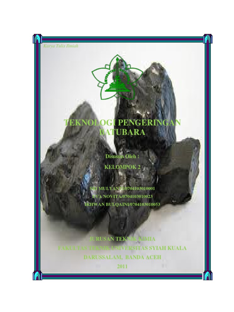 Tugas KElompok 2 - Teknologi Pengeringan Batubara | PDF